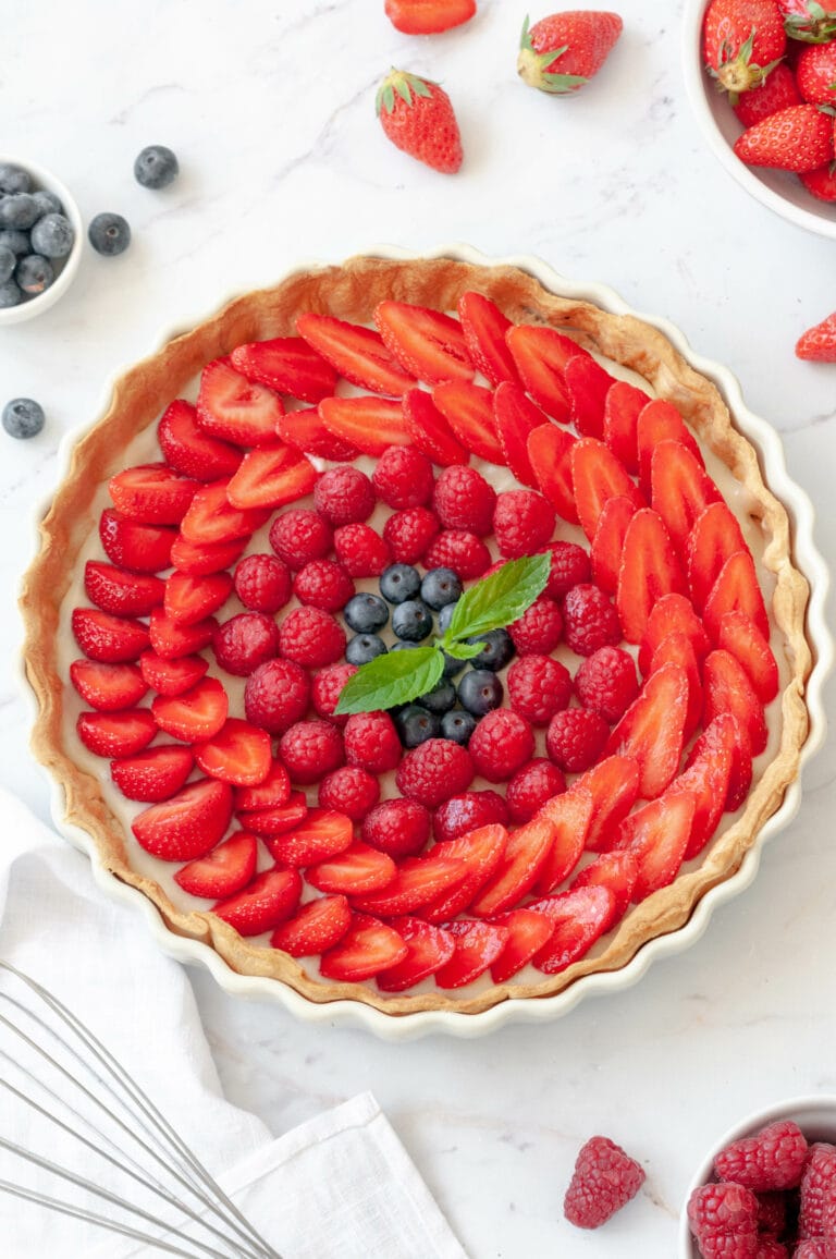 Tarte aux fruits rouges et fleur d'oranger facile - Marie Food Tips