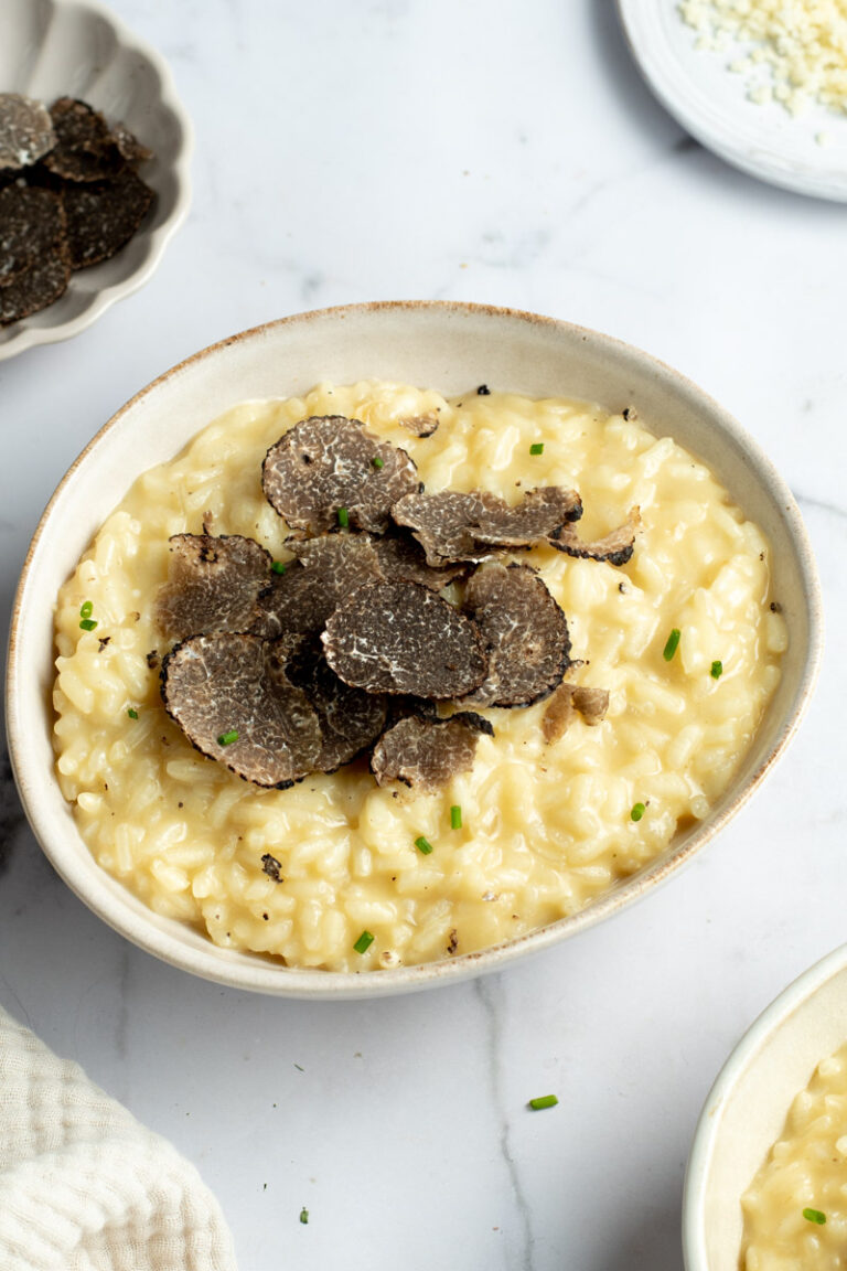 Super creamy truffle risotto (with fresh black truffle) - Marie Food Tips