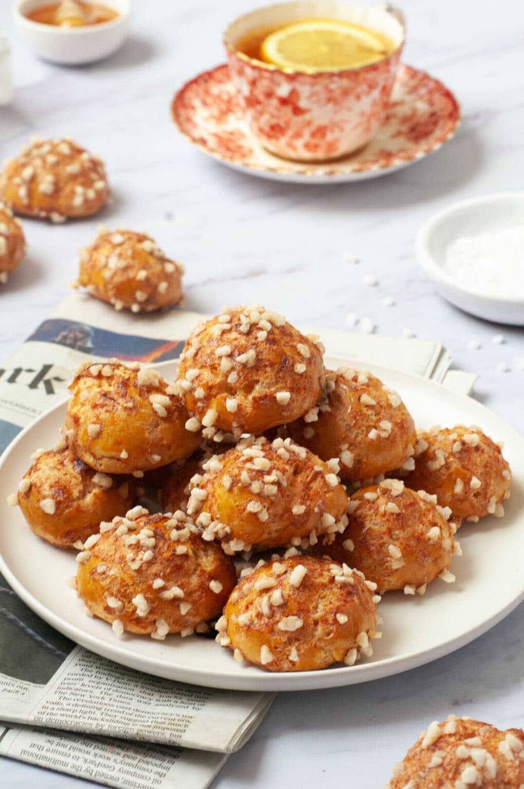 Classic Chouquettes (French sugar puffs) - Marie Food Tips