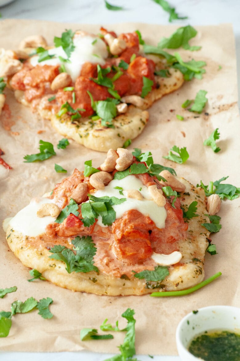 Naan façon sandwich, butter chicken et mozzarella - Marie Food Tips