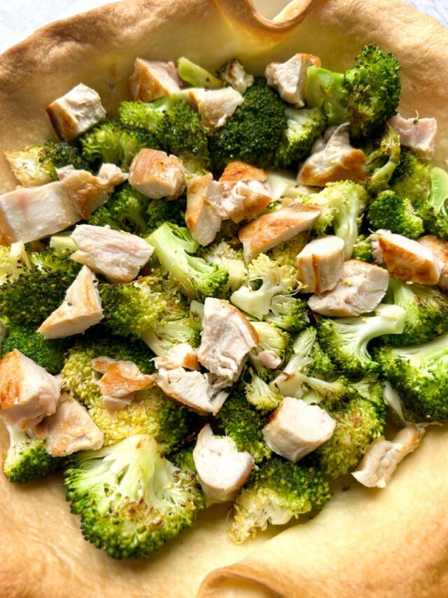 Easy chicken broccoli quiche (with cheddar and mozzarella) - Marie Food ...