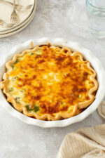 Easy chicken broccoli quiche (with cheddar and mozzarella) - Marie Food ...
