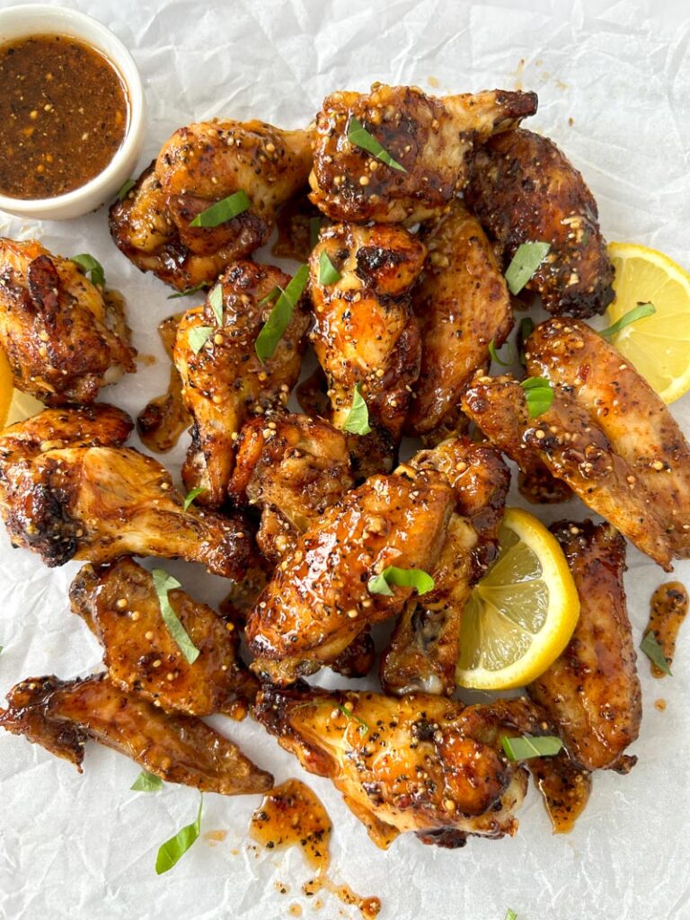 Wings de poulet épicées au citron et miel - Marie Food Tips