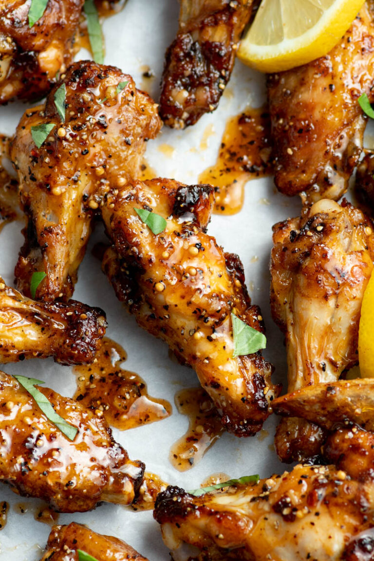 Wings de poulet épicées au citron et miel - Marie Food Tips