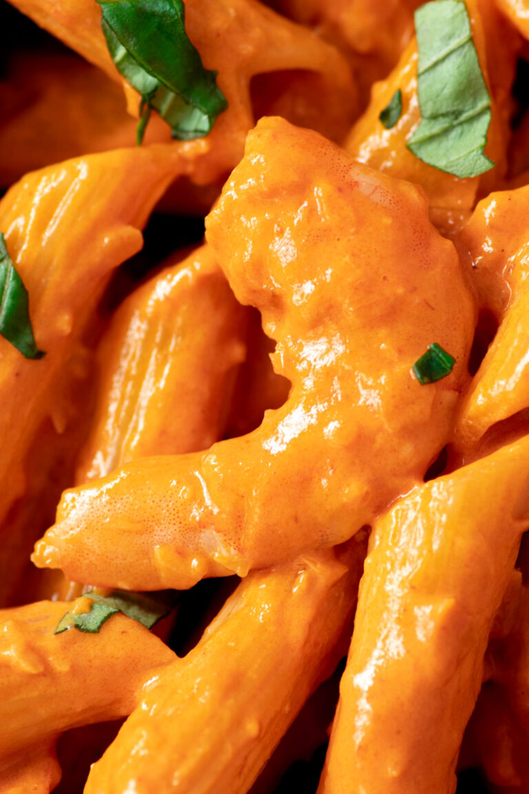 Penne alla vodka avec des crevettes - Marie Food Tips