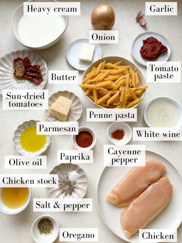 Easy creamy spicy chicken pasta recipe - Marie Food Tips